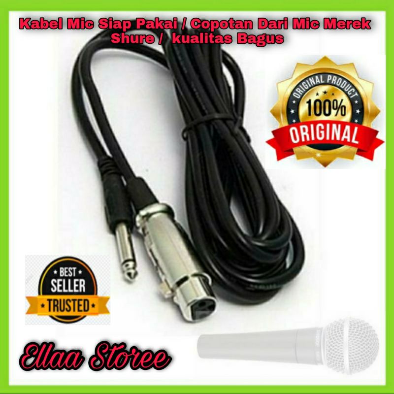 Jual Kabel Mic Siap Pakai / Copotan Dari Mic Merek Shure / kualitas ...