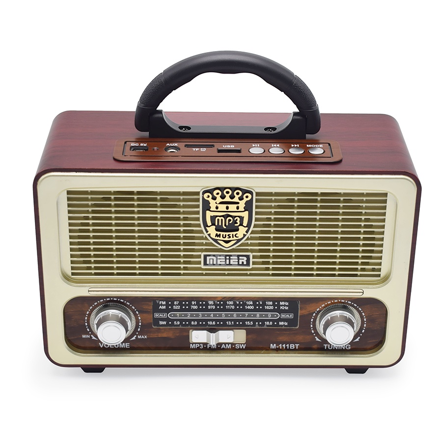 Jual Radio FM/AM Multi-fungsi baru desain gaya retro vintage FM AM SW ...