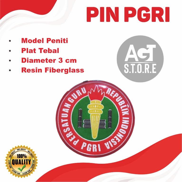 Jual Pin PGRI Lencana Pgri Bulat Diameter 3 cm | Shopee Indonesia