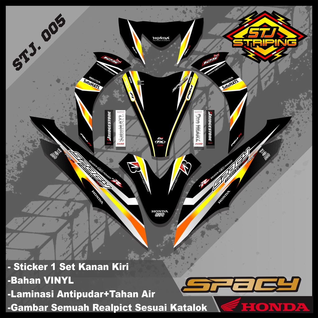 Jual Stiker DECAL Motor SPACY Sticker DECAL Variasi Motor SPACY Desain ...
