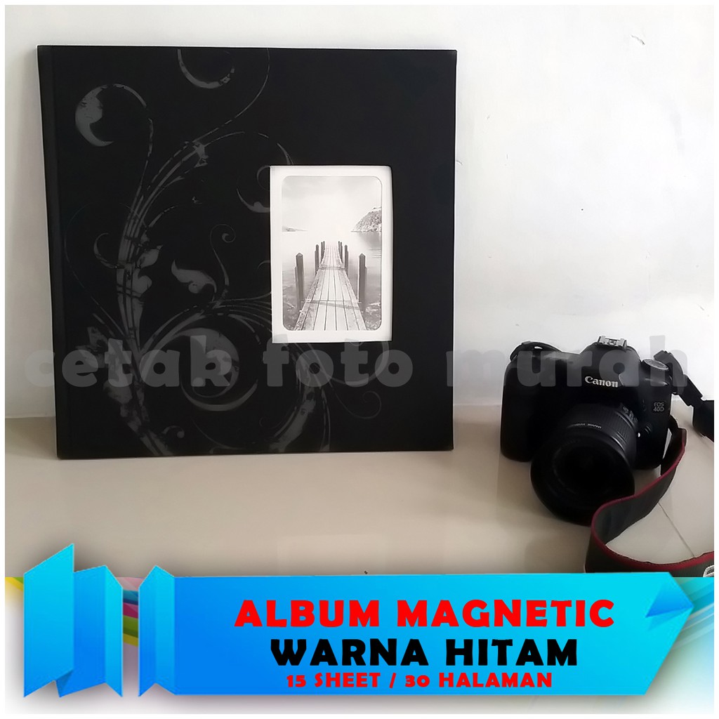 Jual Album Magnetic 15 Sheet Hitam / 30 Halaman ( gratis Tas Cantik ...