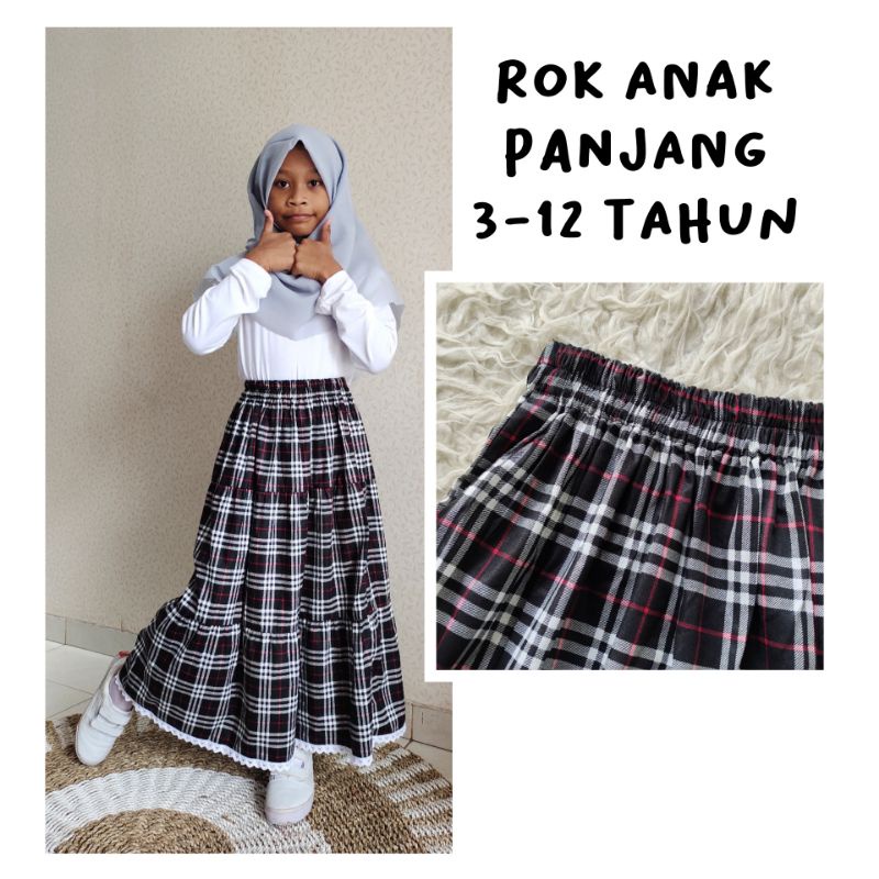 Jual Rok Anak Panjang Perempuan usia 3-12 tahun bawahan anak perempuan ...