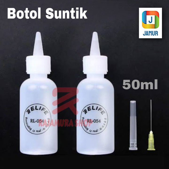 Jual BOTOL SIONGKA CAIR BOTOL SUNTIK 50ML INJECTION DROPPER BOTTLE ...
