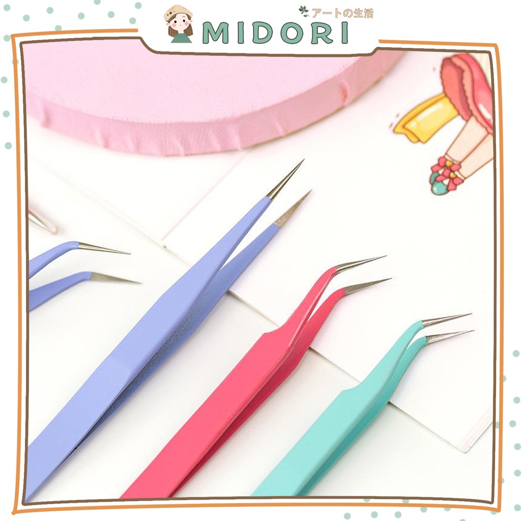 Jual [MIDORI] Tweezer MACARON Color Jepitan Jepit Sticker Scrapbook ...