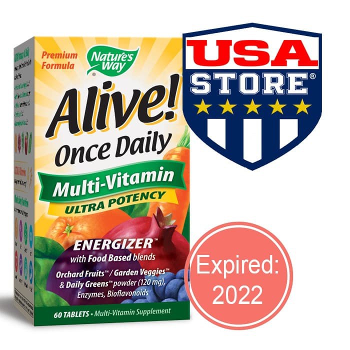 Jual Nature's Way ALIVE Once Daily MULTIVITAMIN 60 Tablets | Shopee ...
