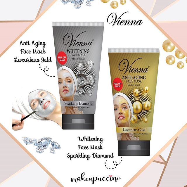 Jual VIENNA FACE MASK GOLD DAN DIAMOND TUBE | Shopee Indonesia