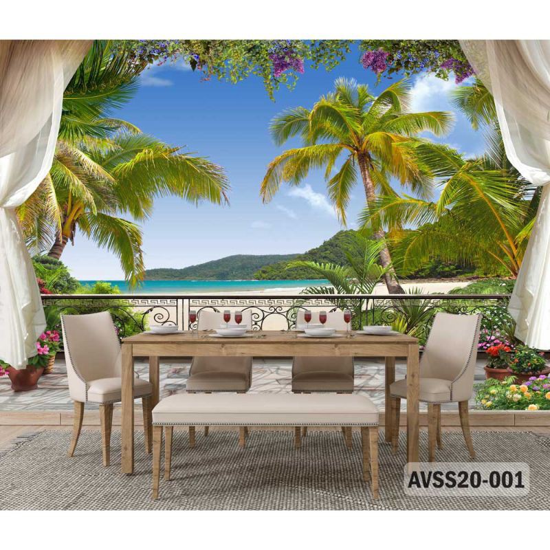 Jual Wallpaper Dinding 3D Pantai / Wallpaper Custom Pemandangan Alam ...