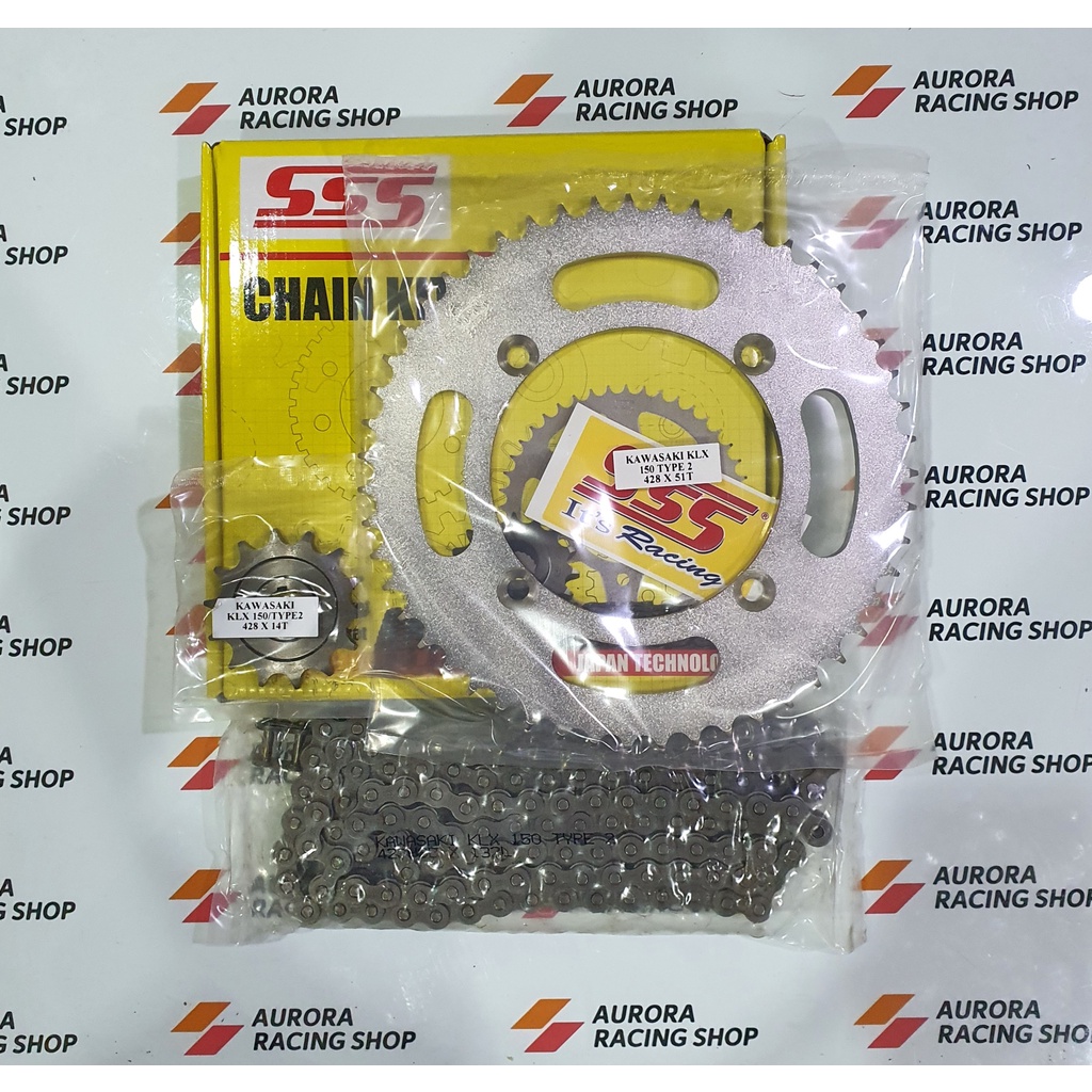 Jual GEAR SET SSS KAWASAKI KLX 150 BF - SSS CHAIN KIT ( 14T / 51T ...