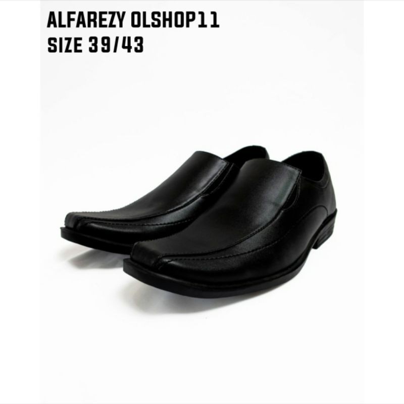 Jual sepatu pantofel pria hitam Sepatu Kerja kantoran Pria Sepatu kerja slip on pria Formal ...