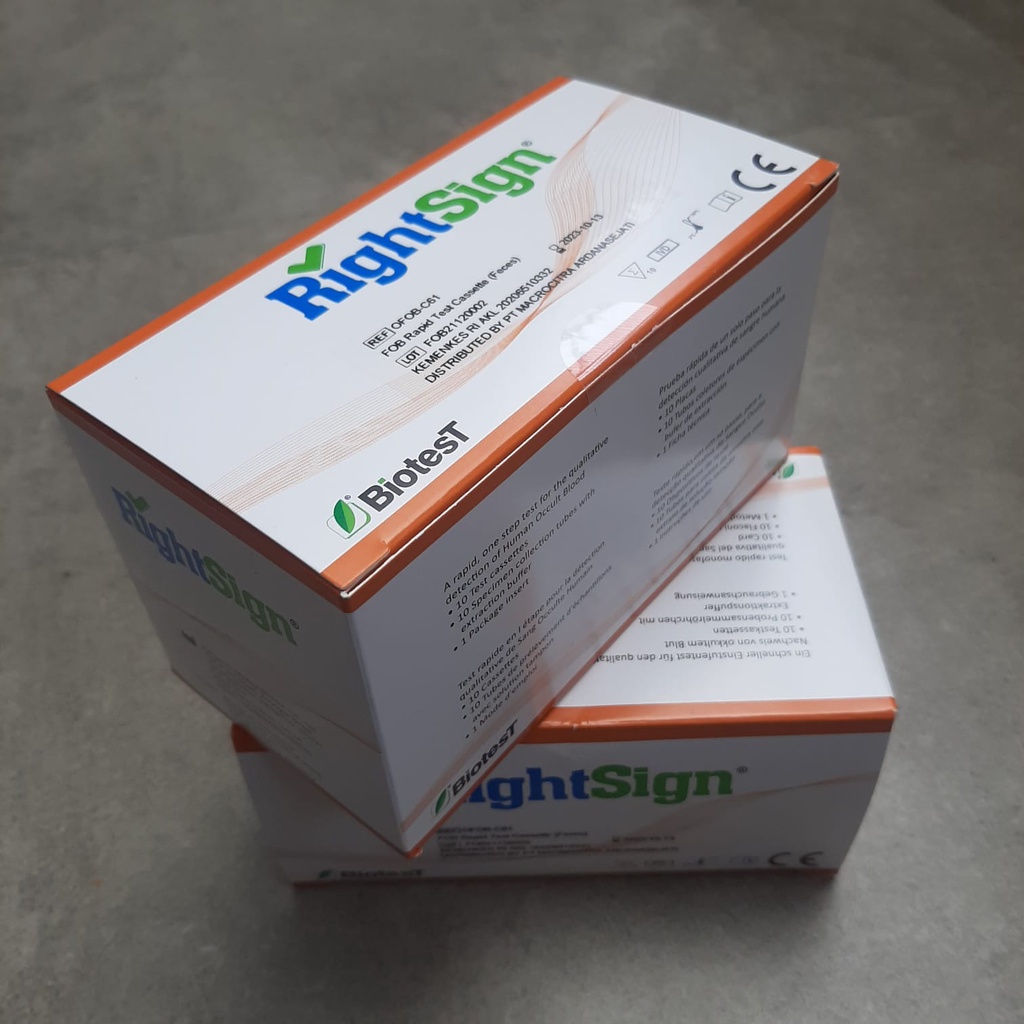 Jual Rapid Test FOB Fecal Occult Blood Card Cassete Device 10'T RIGHT ...