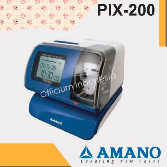 Jual Mesin Absen/Time Recorder AMANO PIX 200/Dot Matrix/Amano ceklok ...