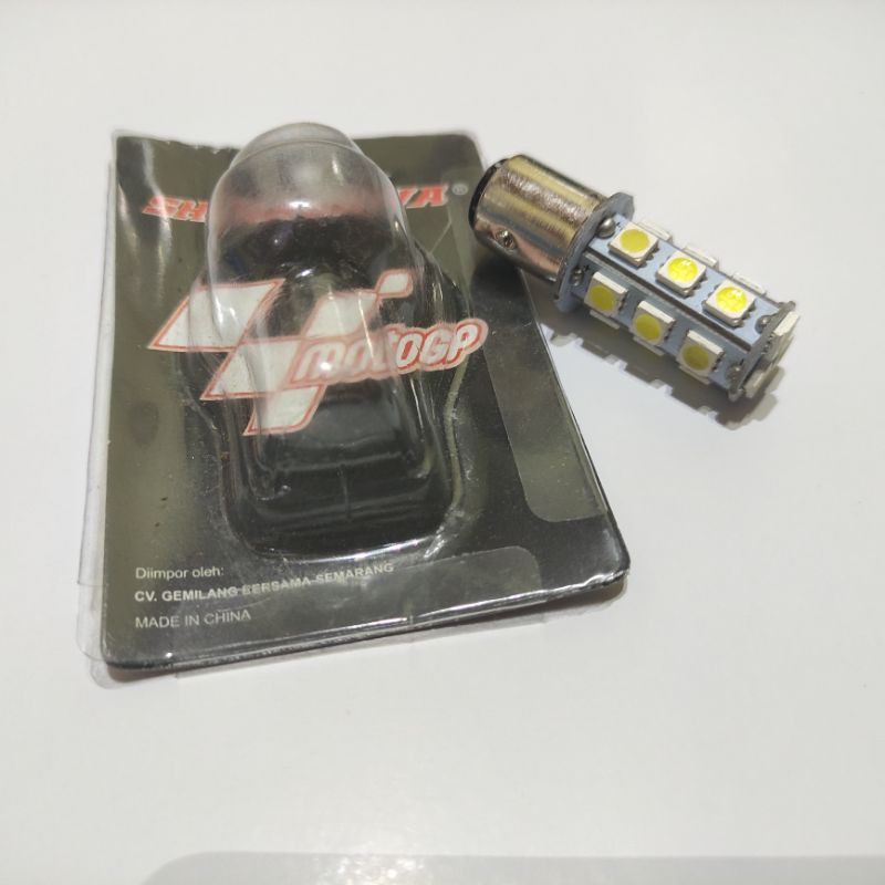 Jual Lampu Rem Led Motor Mobil Colok Putar 1157 2 Kaki Kedip Strobo ...