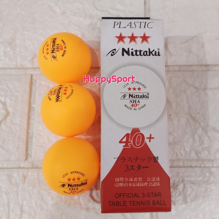 Jual bola pingpong tenis meja nitaku 3 bintang 40 plus | Shopee Indonesia