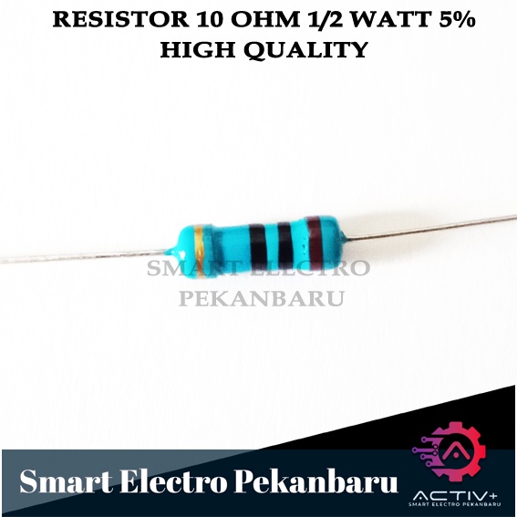 Jual HIGH QUALITY RESISTOR 10 ohm 1/2 watt 5 % Taiwan - R 10ohm 1/2watt 5% original Taiwan METAL ...