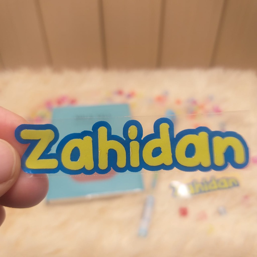 Jual 11 PCS Sticker Cutting Nama Stiker Timbul Label Nama Custom Anti ...