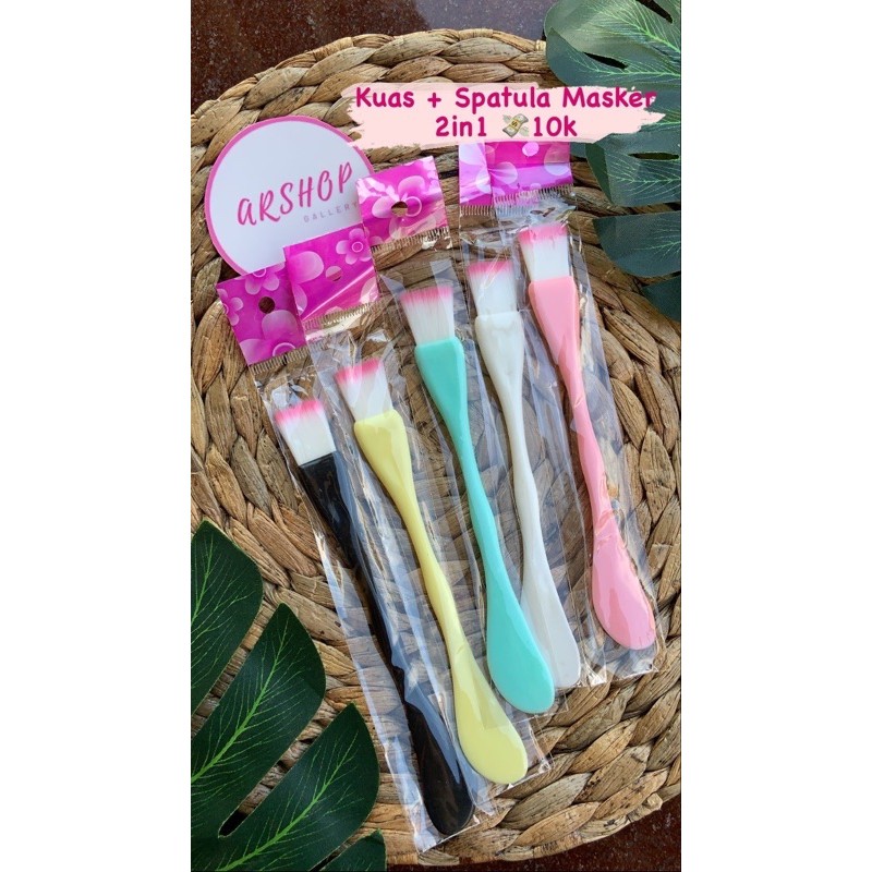 Jual kuas masker spatula maskwr kuas masker 2 in 1 kuas masker murah ...