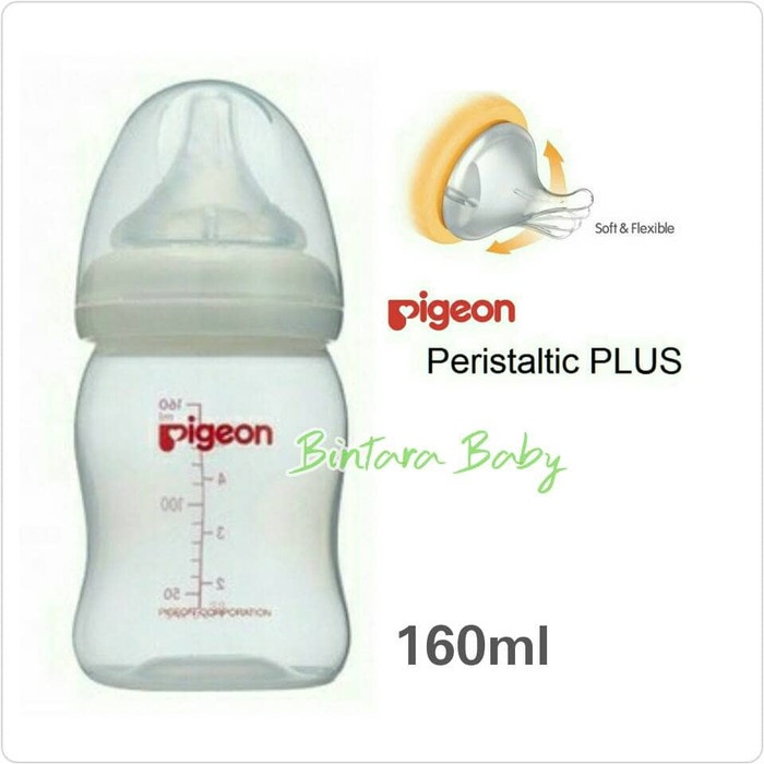 Jual dotsusubotol- botol susu pigeon wide neck peristaltic plus nipple - hijau -botol-susu-dot ...