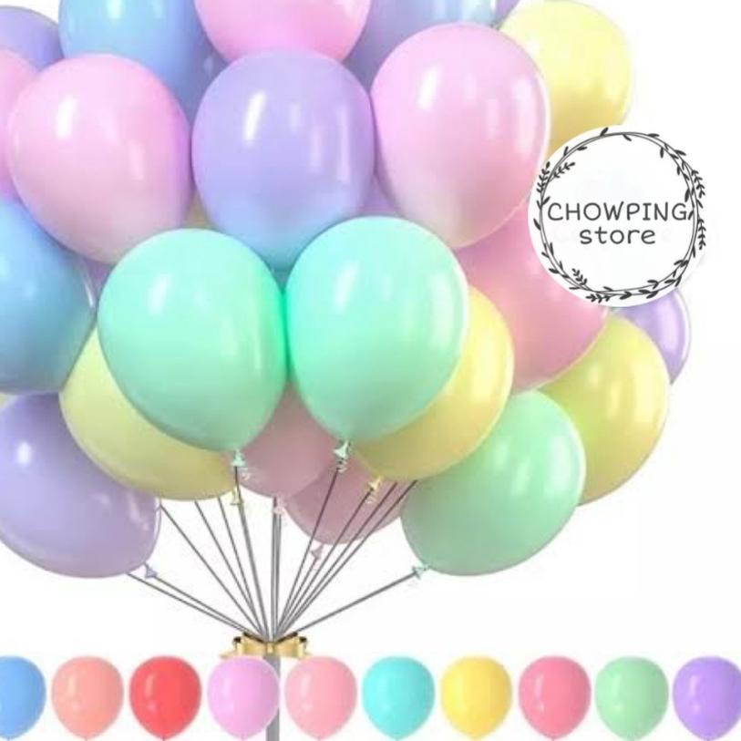 Jual Balon Latex Macaron / Balon Karet warna Pastel 12 inch PER PACK ...