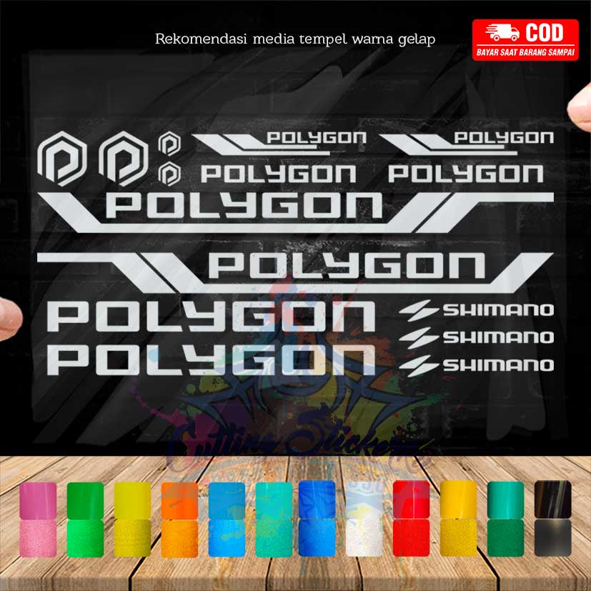 Jual Cutting Stiker Polygon Variasi Sepeda Sticker Frame Aksesoris Body ...