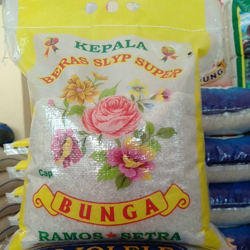 Jual BERAS CAP BUNGA 5 KG BERAS PREMIUM | Shopee Indonesia