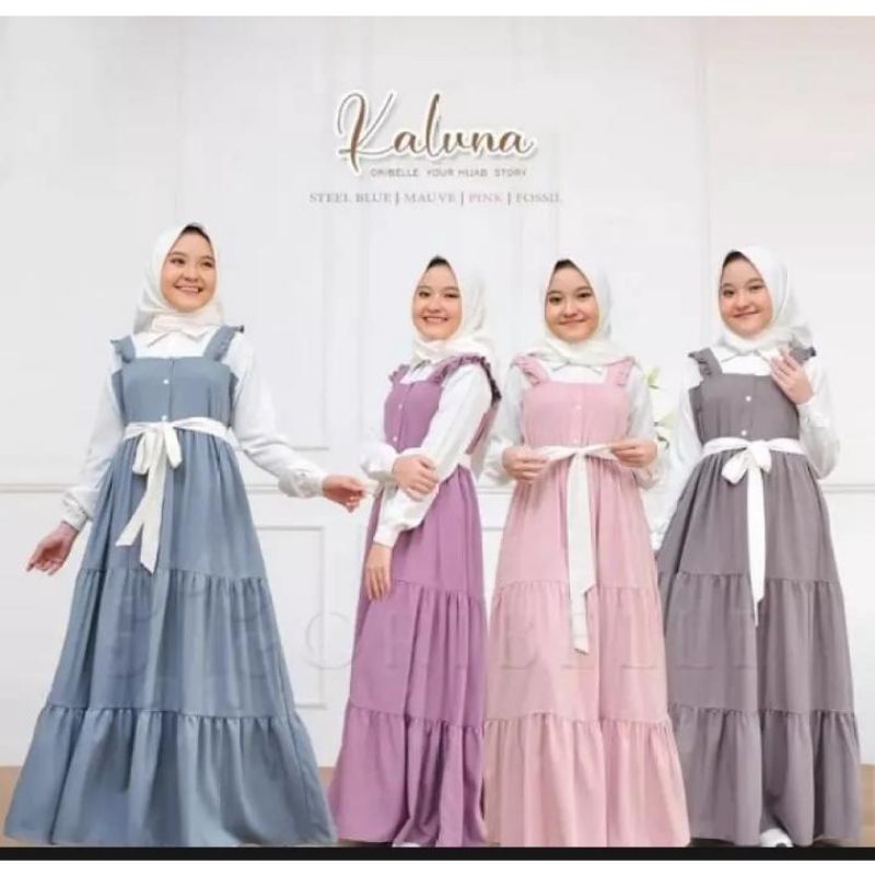 Jual KALUNA DRESS/GAMIS MUSLIMAH ANAK REMAJA TANGGUNG usia 12-15th yg ...