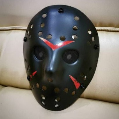 Jual topeng red black jason fridaythe13th custom halloween | Shopee ...
