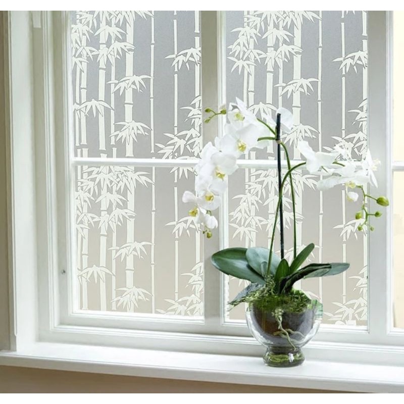 Jual stiker kaca motif bambu stiker kaca film stiker jendela stiker ...