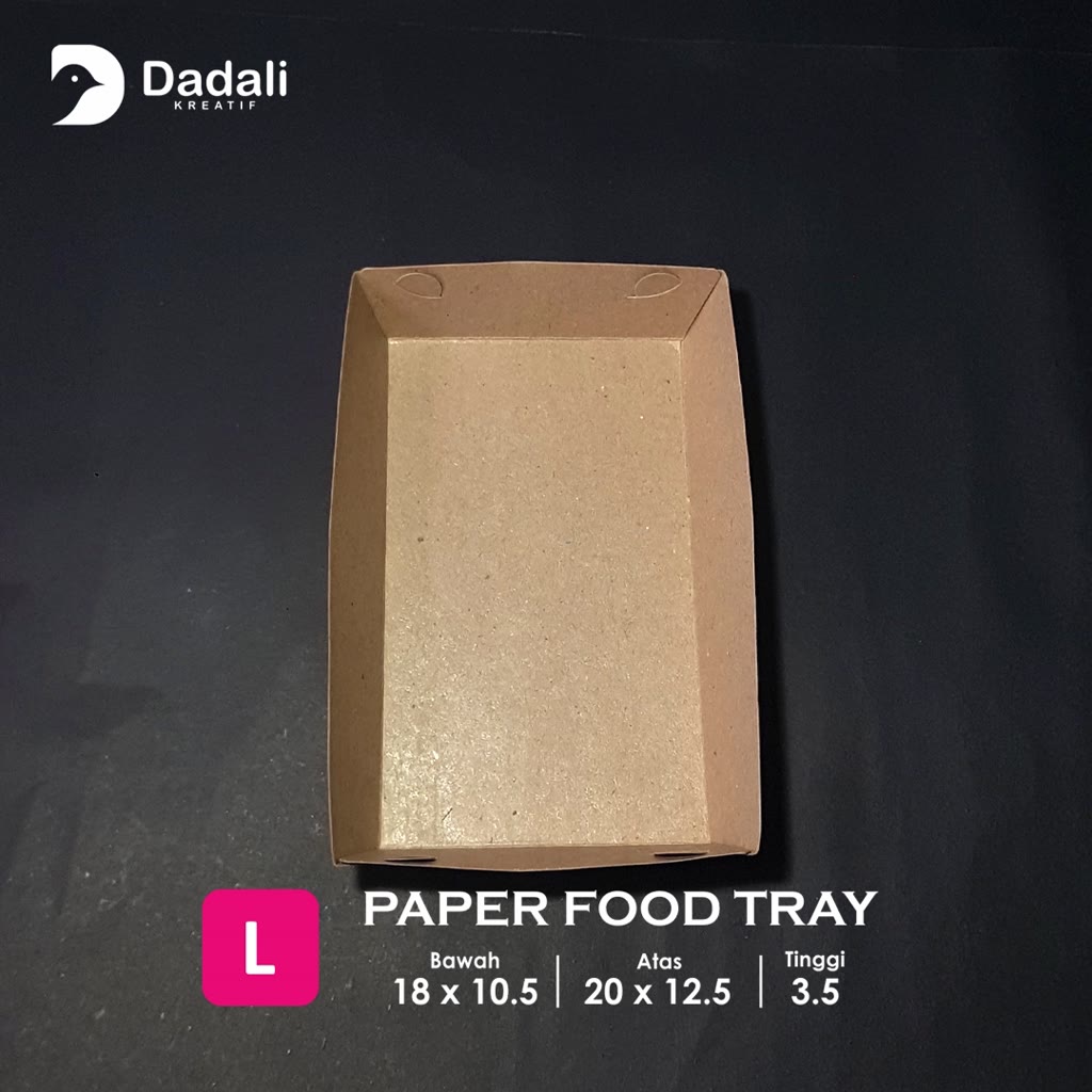 Jual Paper Tray Dine In Laminasi L/M/S/B Kraft Coklat Tebal 290gsm ...