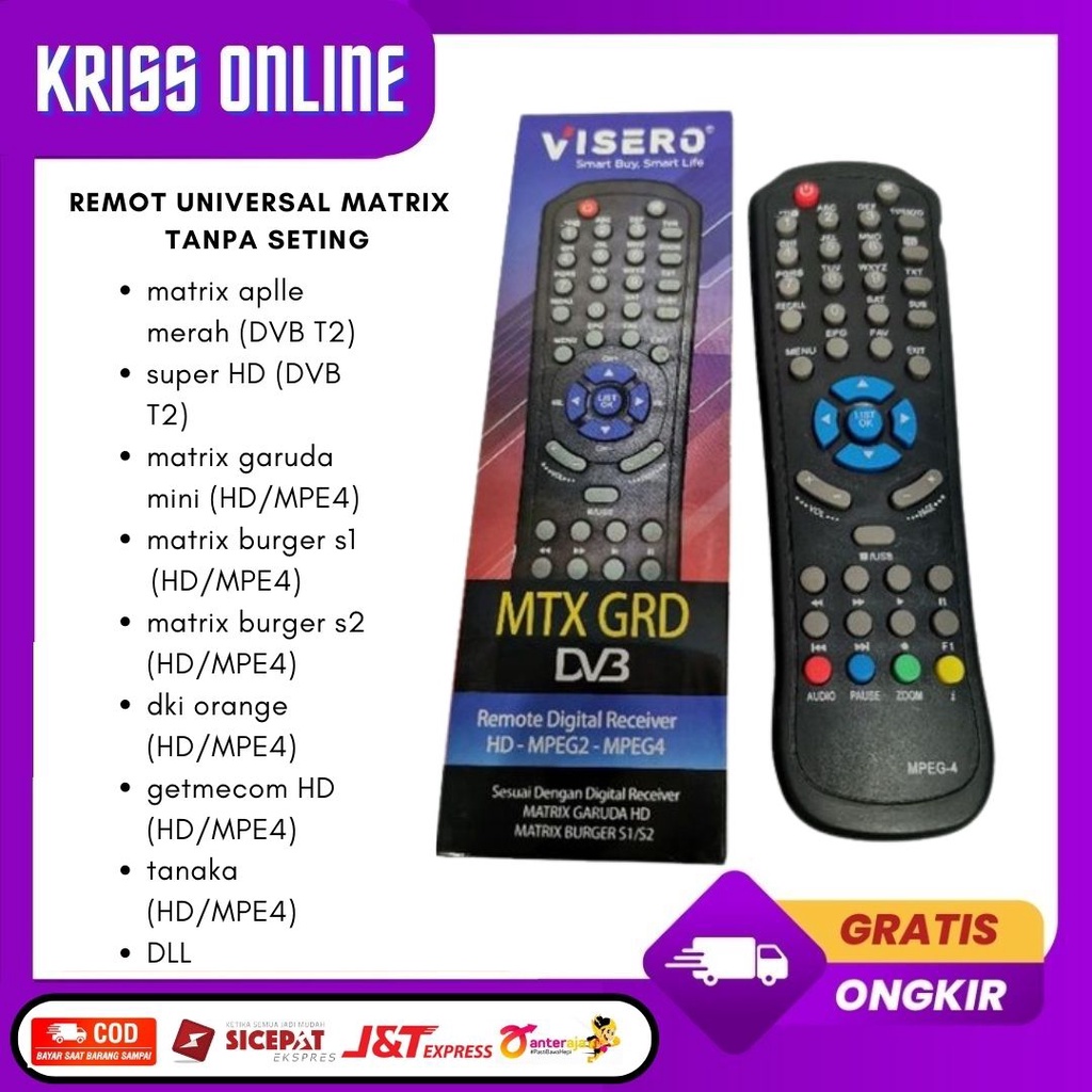 Jual REMOT MATRIX MULTI UNIVERSAL ( TANPA SETING ) | Shopee Indonesia