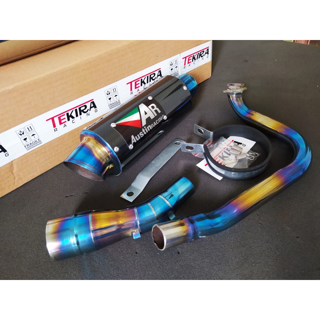 Jual Knalpot AR Austin Racing GP2 Biru Carbon Beat Sporty CBS ISS ...