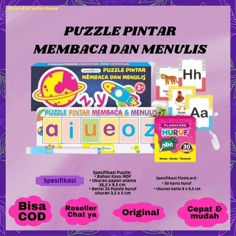 Jual MarslaCollection • ready PUZZLE PINTAR MEMBACA & MENULIS lingkar ...