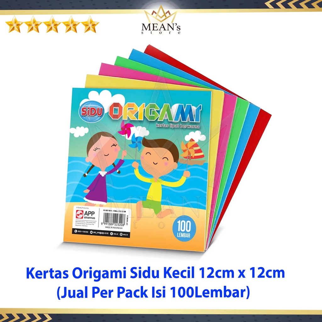 Jual Kertas Origami Kecil Sidu Isi 100 Lembar / Kertas Lipat Ukuran ...