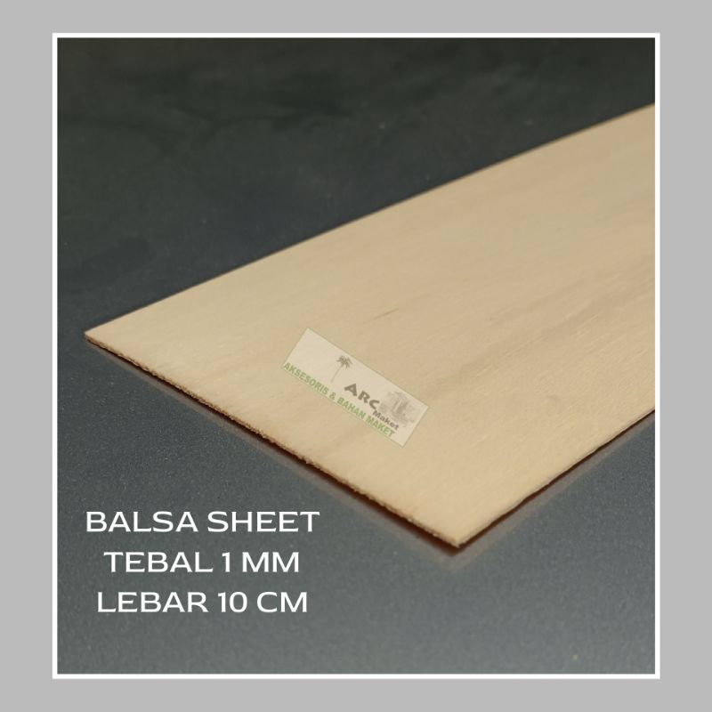 Jual KAYU BALSA SHEET (LEMBARAN) PANJANG 100 CM TEBAL 1 MM, 1.5 MM, 2 ...