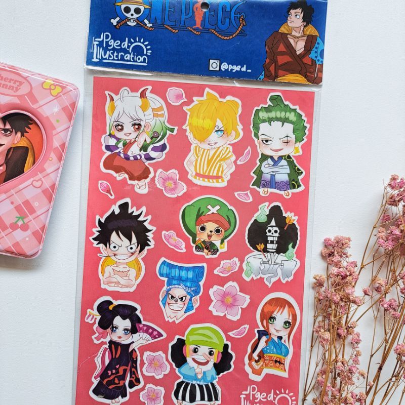 Jual Sticker One Piece Wano Ver. /sticker sheet cut jurnal by onintwin ...