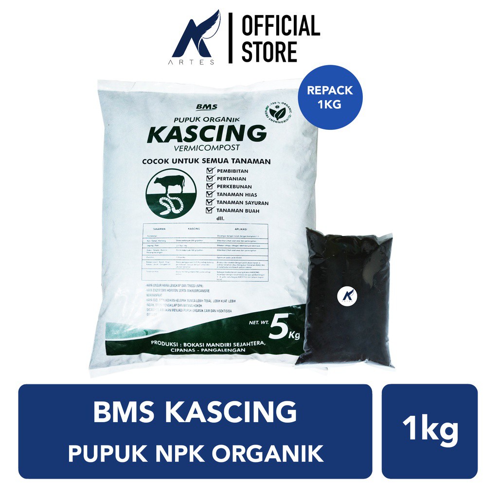 Jual BMS KASCING Vermicompost Pupuk-Kompos Tanaman Hias-Sayuran-Buah ...