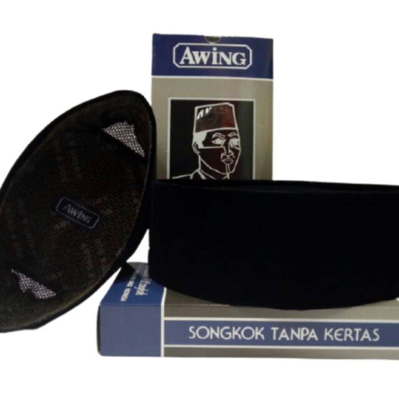 Jual Peci Songkok Awing ac/Kopiah Hitam Awing polos | Shopee Indonesia