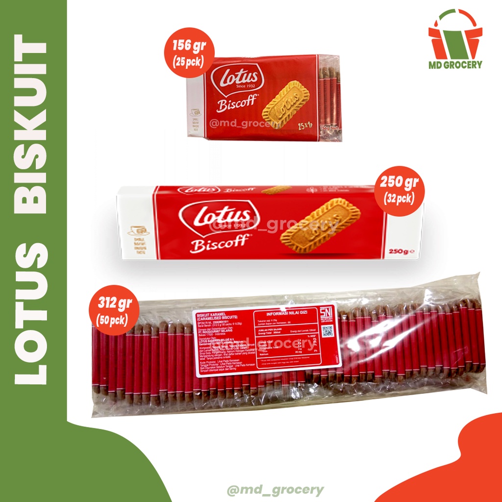 Jual LOTUS BISCOFF BISCUIT KARAMEL - 250gr | 156gr Single Pack | 312gr ...