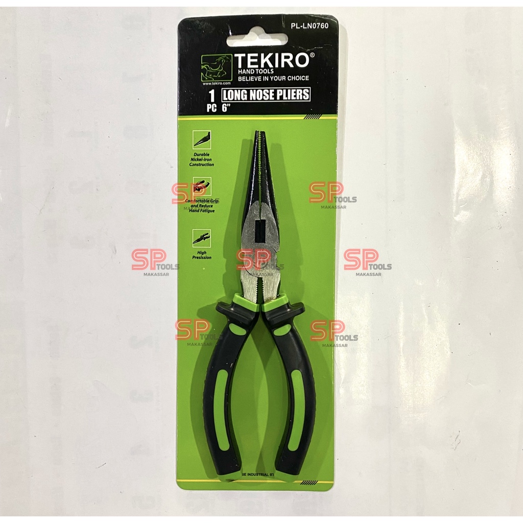 Jual TANG LANCIP 6" / TANG RUNCING 6 INCH TEKIRO LONG NOSE PLIERS TEKIRO ORI | Shopee Indonesia