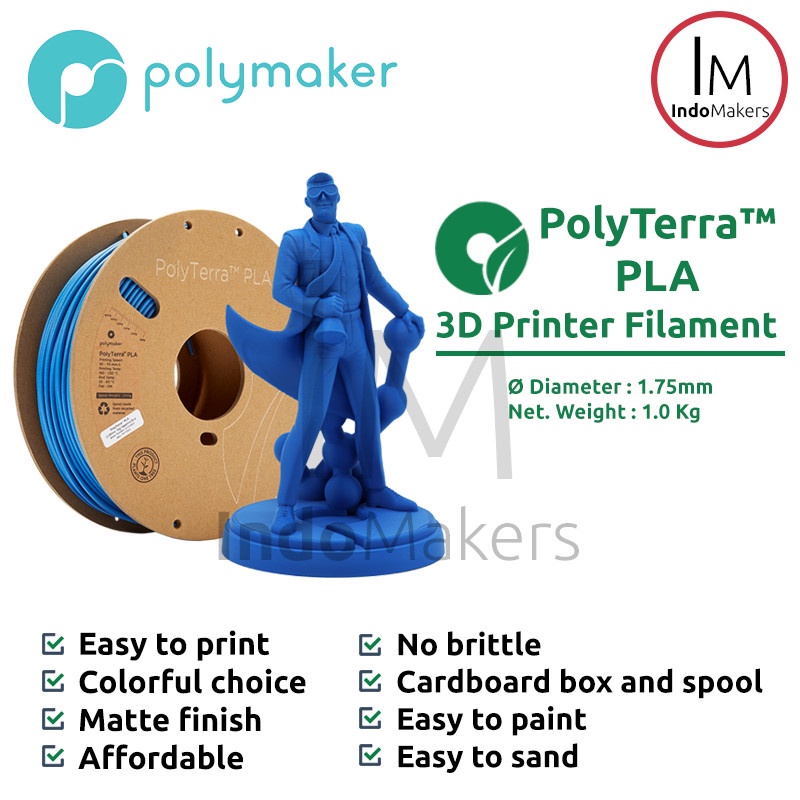 Jual Polymaker Polyterra PLA Biodegradable 3D Printer Filament 1.75mm ...