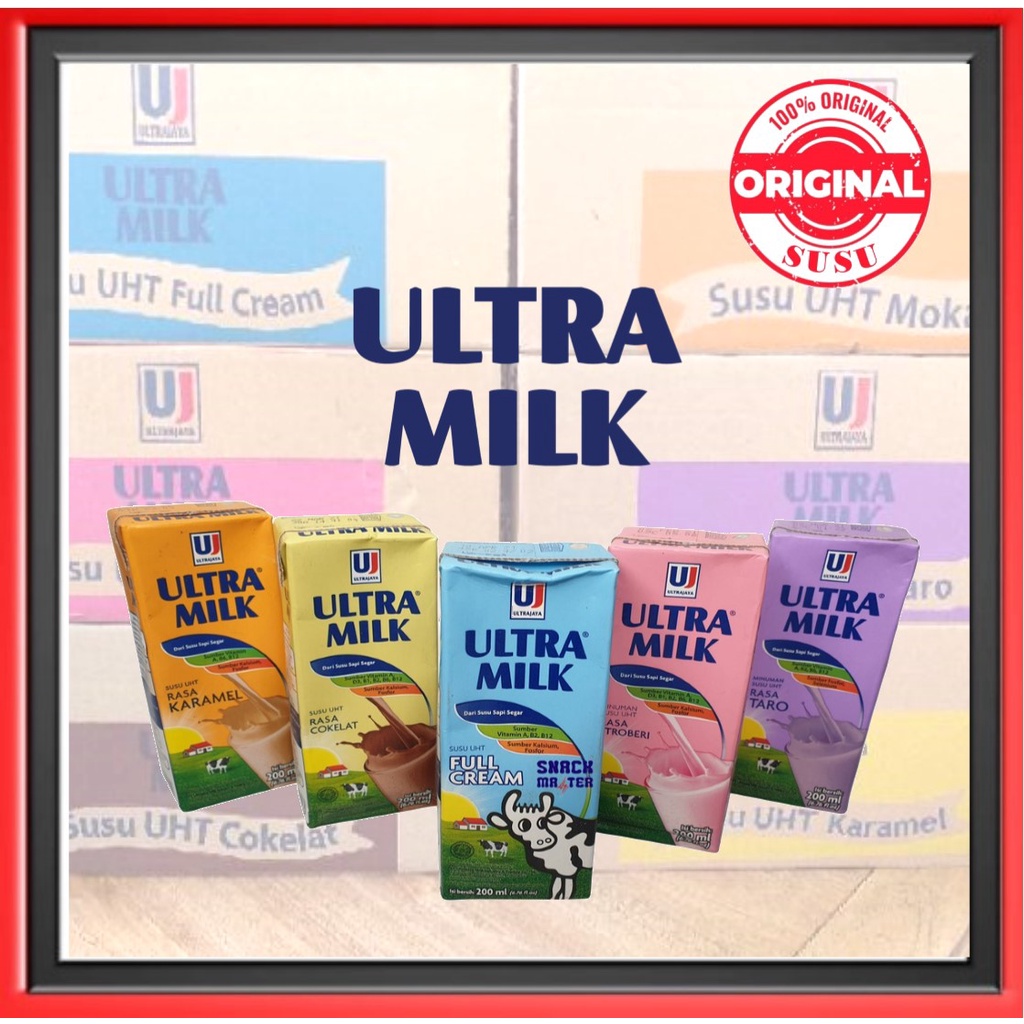 Jual Ultra Milk Susu UHT Kartonan 24x200ml | Shopee Indonesia