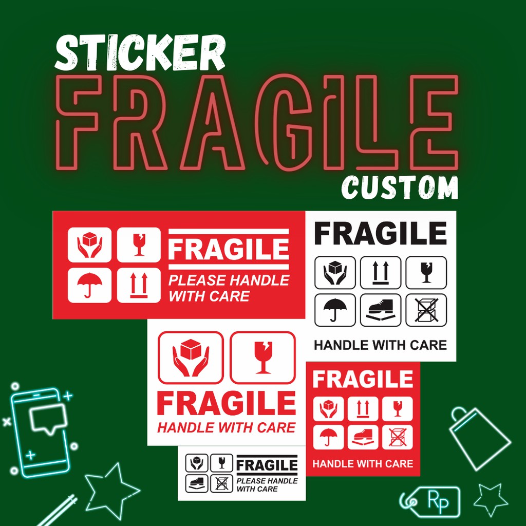 Jual Sticker Fragile - Sticker Fragile Murah Custom | Shopee Indonesia