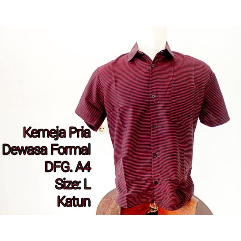 Jual Kemeja Dewasa Formal Garis ( KDFG ) | Shopee Indonesia