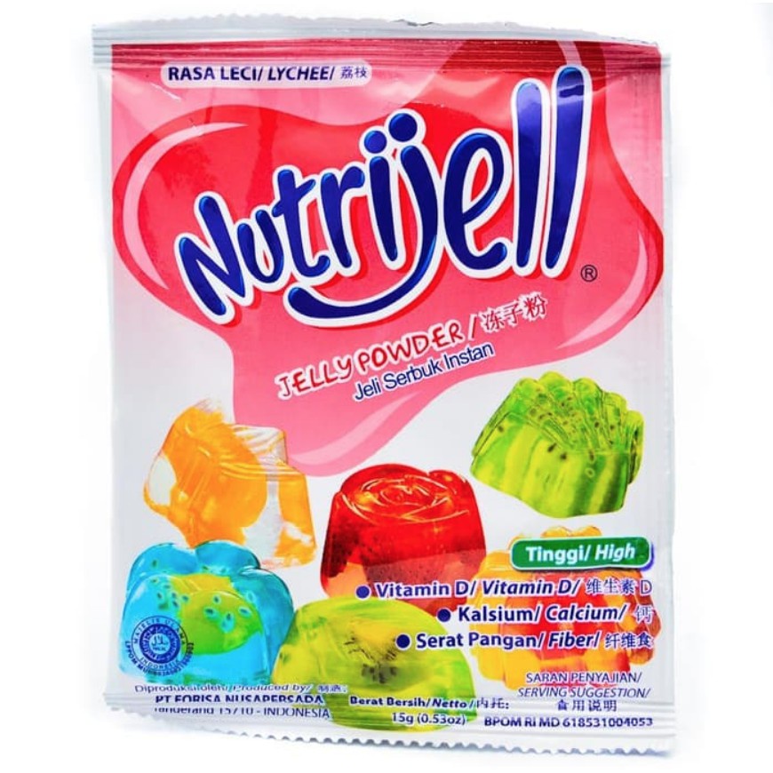 Jual NUTRIJELL JELLY POWDER RASA STRAWBERRY 15 GR | Shopee Indonesia