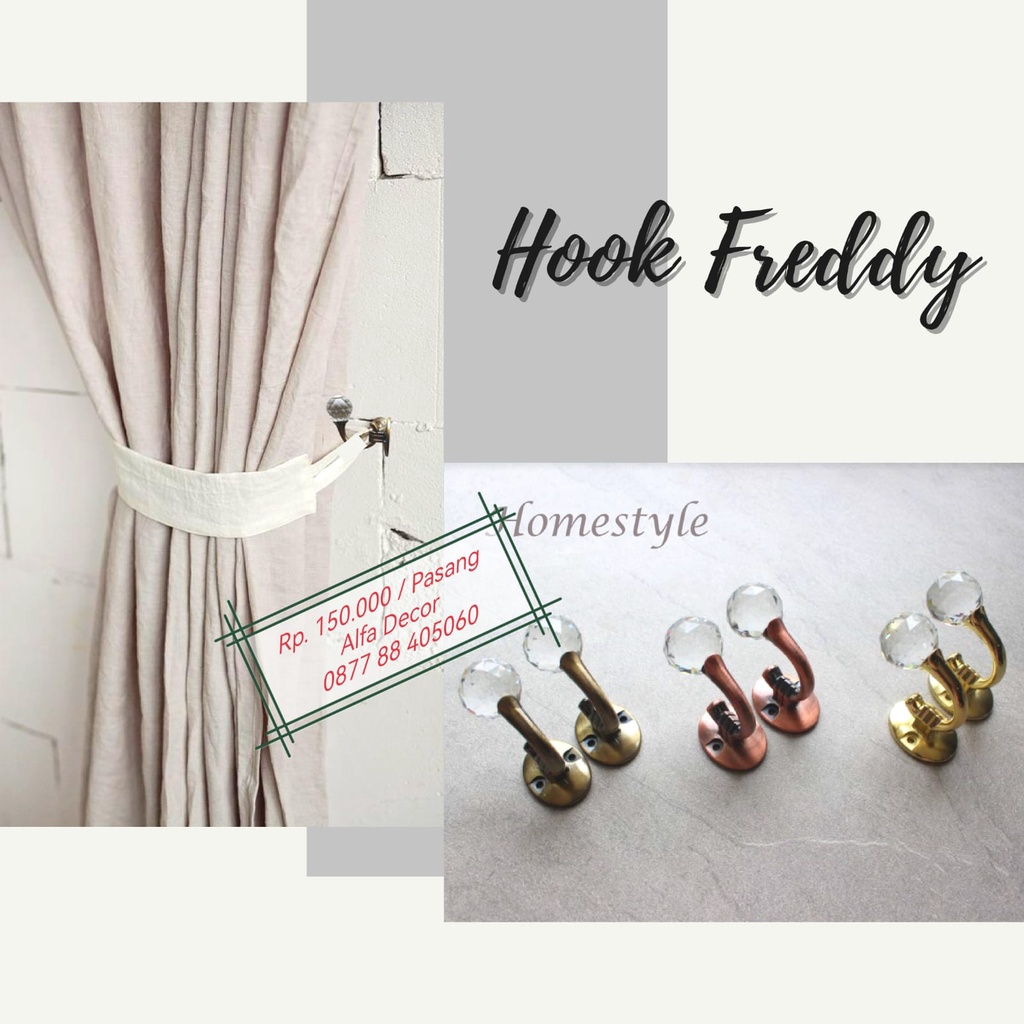 Jual Hook Tassel Minimalis Pengait Gordyn Gorden Korden Premium Freddy ...