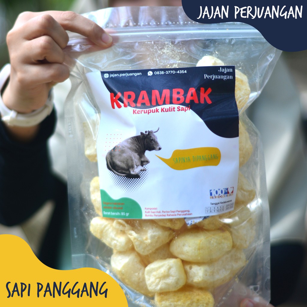 Jual Rambak Sapi Gurih Krambak Rasa Sapi Panggang - 100gr | Shopee ...