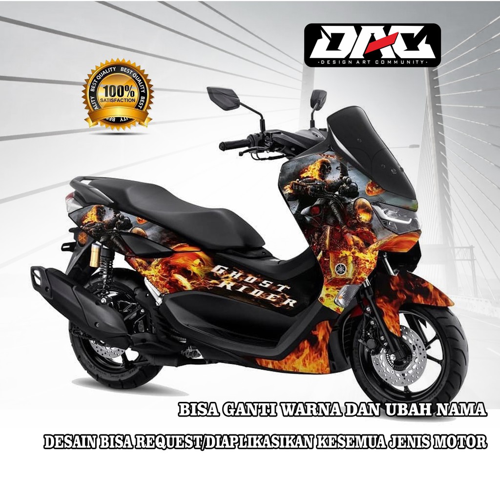 Jual Sticker decal full body Yamaha Nmax Karakter Ghost Rider | Shopee ...
