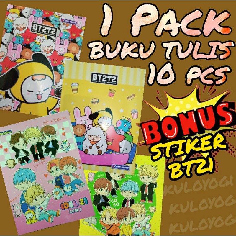 Jual Buku tulis bts bt21 1 pack | Shopee Indonesia