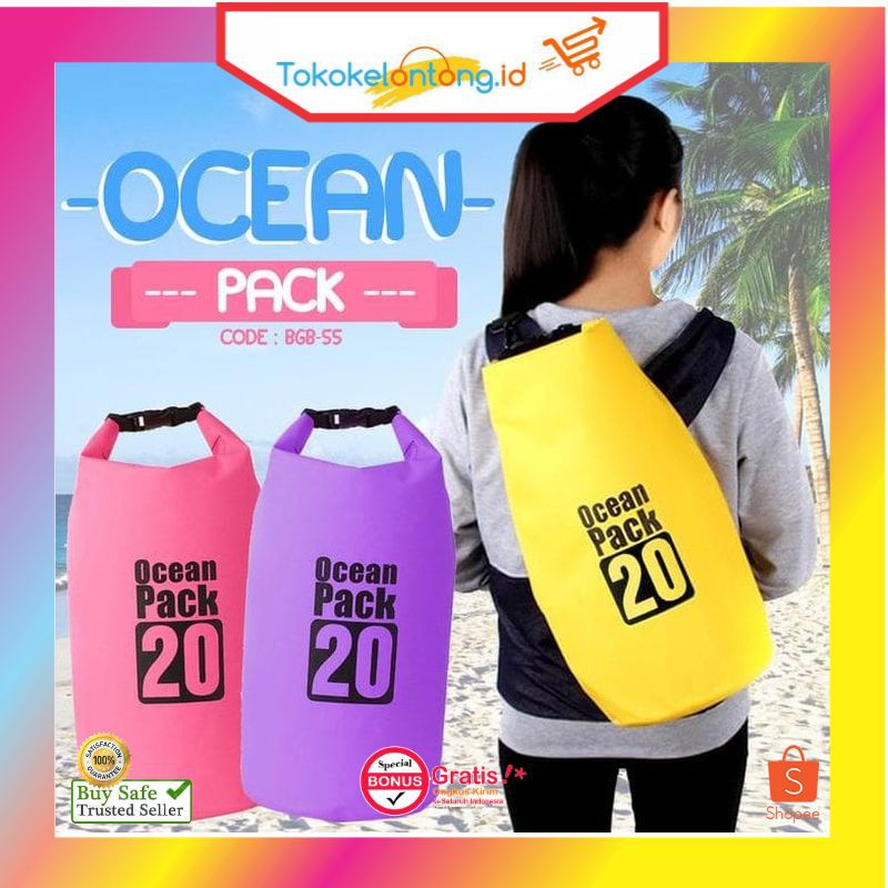 Jual Tas Anti Air Pelampung Dry Bag Waterproof Bag Ocean Bag 20 L | Shopee Indonesia