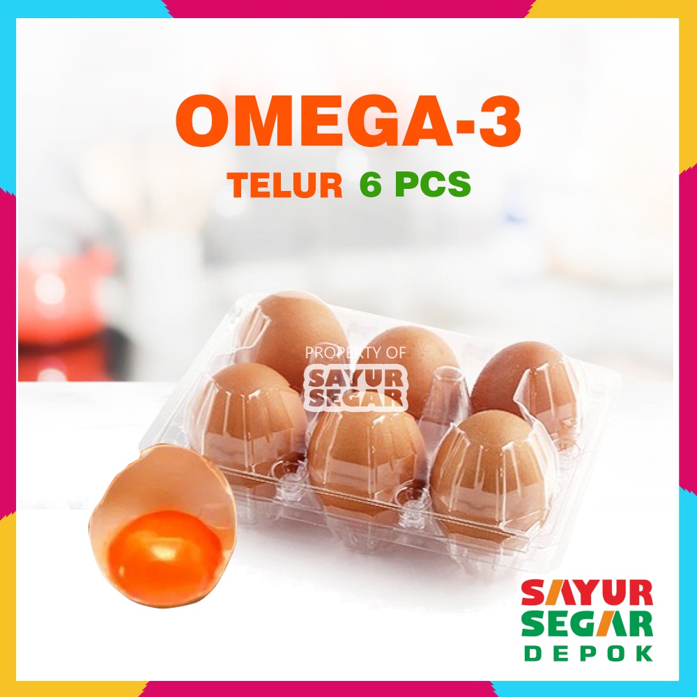 Jual TELUR AYAM NEGERI OMEGA 3 [6 Butir/Pack] | Shopee Indonesia
