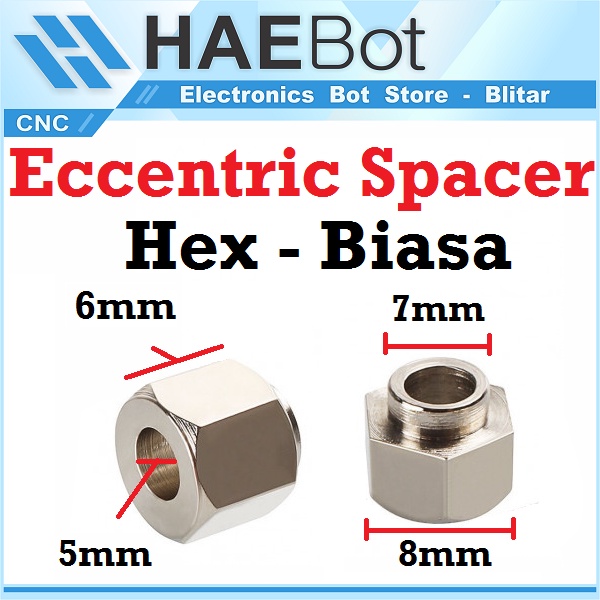 Jual [HAEBOT] Openbuilds Eccentric Excentric Spacer M5 6mm Hex 8x6 V ...